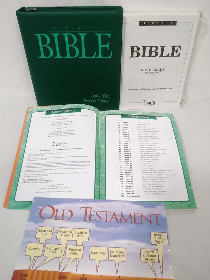 ACSI Purposeful Design Bible Gr 5 Teacher & Student Edition + Visuals ...