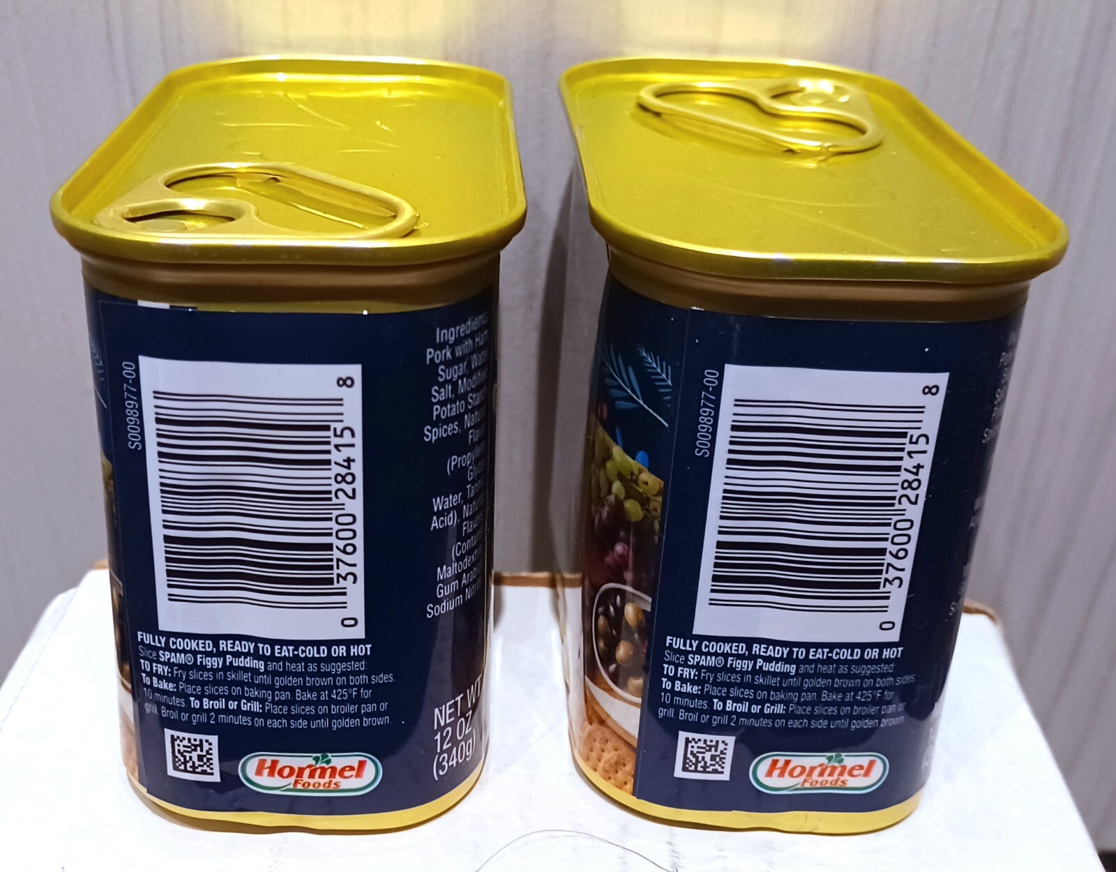 NEW 2pk FIGGY PUDDING SPAM Cans! GLOBAL SHIP Christmas LIMITED EDITION ...