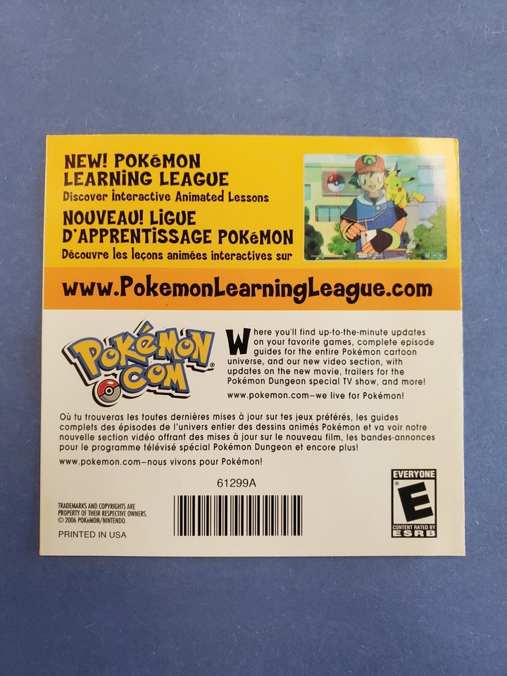 Pokemon Mystery Dungeon Red Rescue Team Nintendo Game Boy Advance 2006 ...