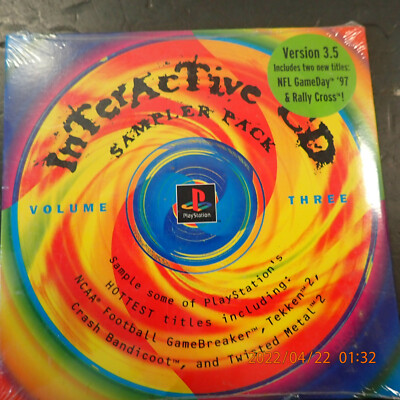 NEW PS1 Playstation 1 Interactive CD Volume 3.5 Sampler Pack Demo Disc ...