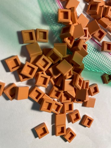 LEGO -NEW-#3070- NOUGAT-1 x 1 FINISHING TILE W/ GROOVE-20 PIECES | eBay