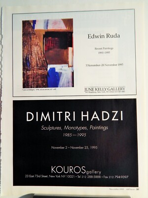 EDWIN RUDA ART PIECE VTG ORIG 1995 ADVERTISEMENT | eBay