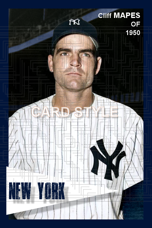 Cliff Mapes - 1950 New York Yankees - choose a style - colorized print ...