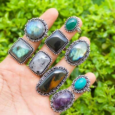Labradorite & Mix Gemstone 925 Sterling Silver Plated Wholesale Lot ...