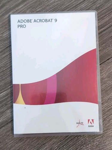 Adobe Acrobat 9 Pro Professional installation CD w Serial Number Key ...