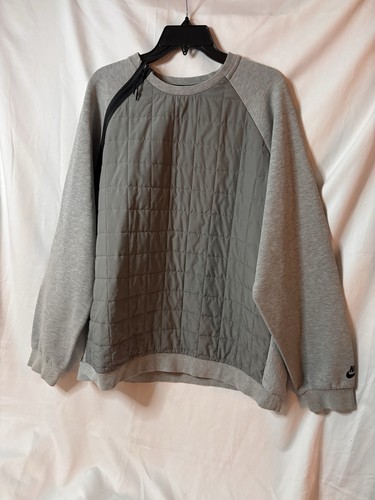 Nike Tech Pack Quilted Crewneck Sweatshirt Gray Men's Size XL ...