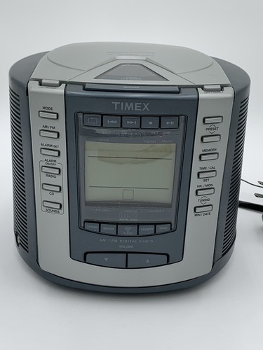 Vintage Timex T601G AM/FM CD Player Alarm Clock Radio Nature Sounds ...