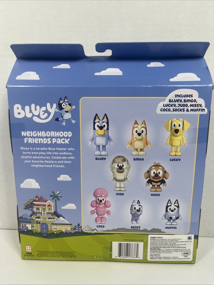 Bluey Neighborhood Friends 8 Pack Figure Set - NEW! | eBay