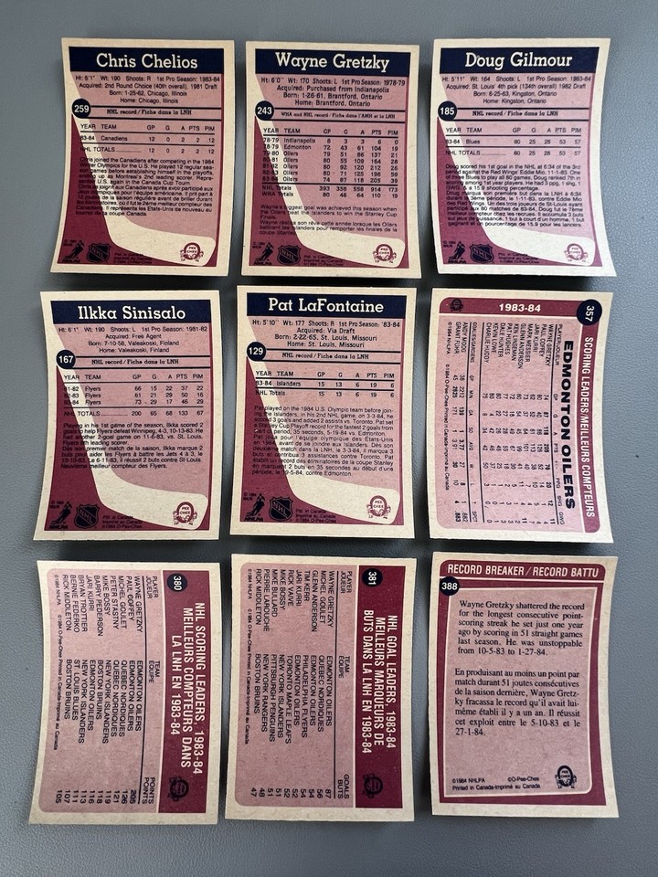 1984 O PEE CHEE HOCKEY CARD LOT. 369/396. SEE PICS AND READ DESC. (DM ...