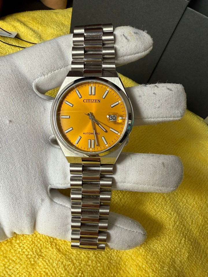 Citizens Tsuyosa Yellow Dial Automatic Watch | eBay UK