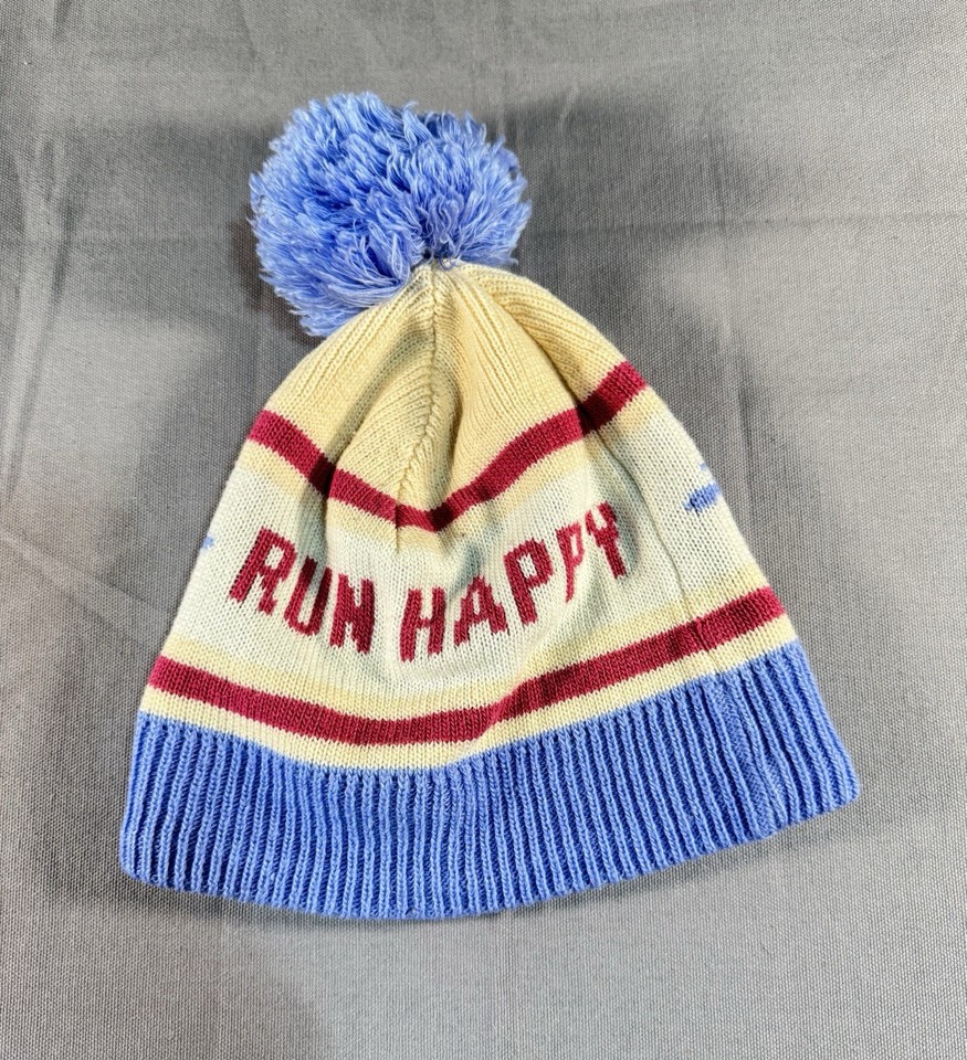 Brooks Run Happy Pom Beanie Unisex Hat Sportswear Winter Ski OSFM | eBay