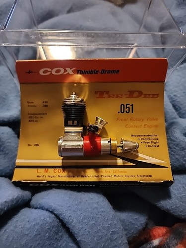 Cox .051 - COX engine - COX Tee Dee 0.051 In Case - NIB - No. 200 Very ...