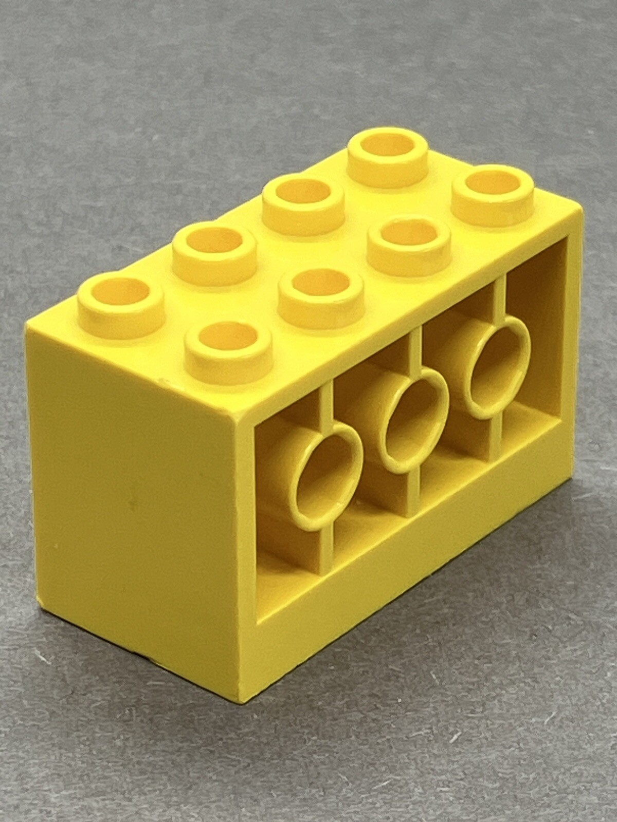 LEGO Modified Brick 6061 Vintage Yellow 2 x 4 x 2 Side Holes (1pcs) | eBay