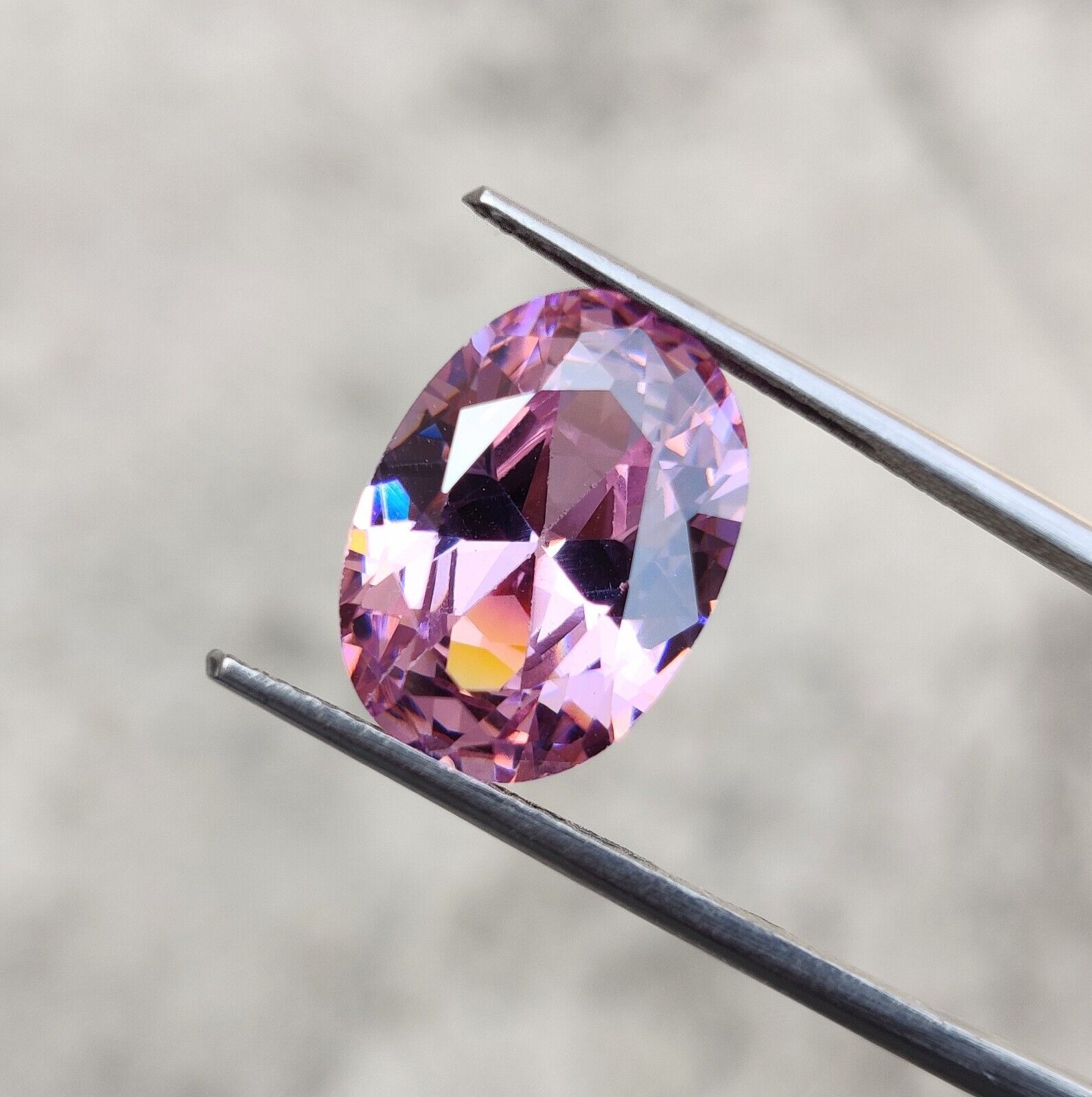 Outstanding Pink Color Natural Zircon Faceted Stone, Oval Shape Zircon ...