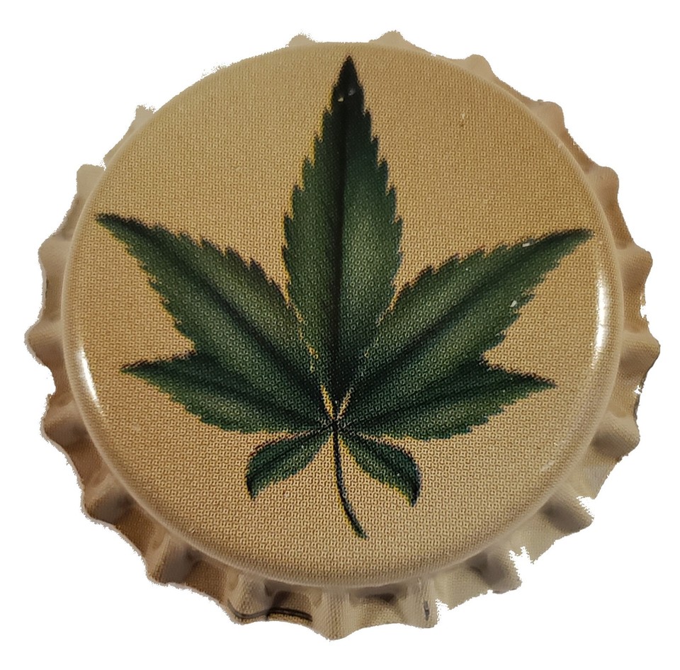 100 Pot Leaf Beer Bottle Caps Uncrimped Crown Caps Marijuana Hemp | eBay