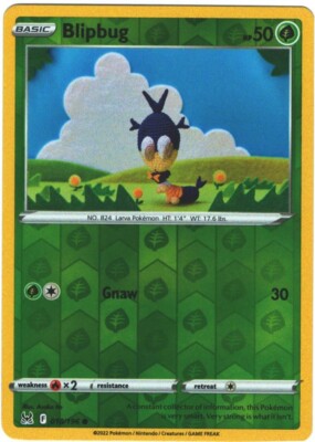 Blipbug 18/196 Lost Origin Reverse Holo Common Pokemon Card TCG Pokémon ...
