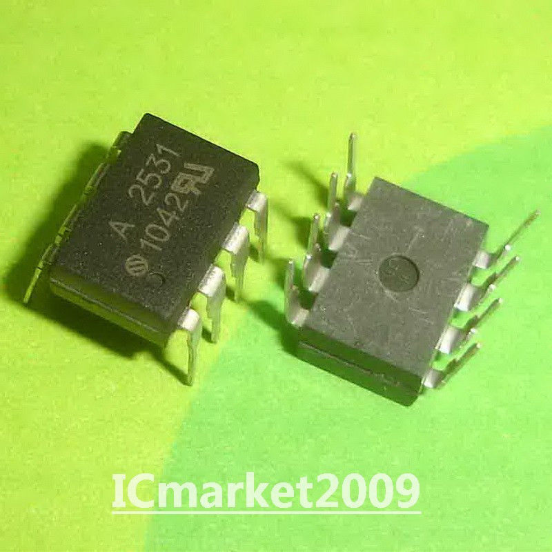 50 PCS HCPL-2531 DIP-8 HCPL2531 A 2531 Dual Channel High Speed ...