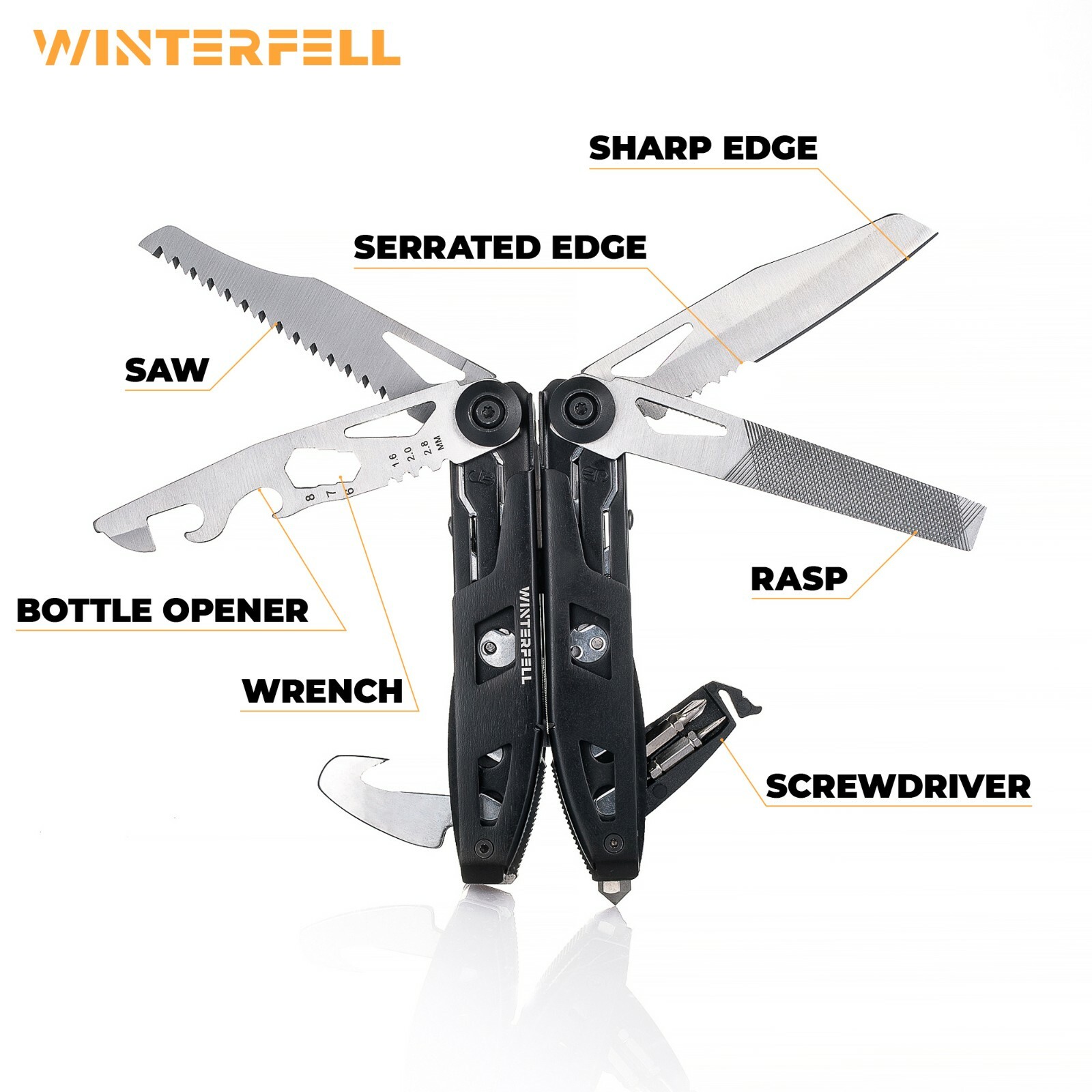 Multi Tool Pliers 18-in-1 Multi-Purpose Pocket Knife for Outdoor ...