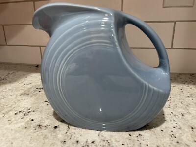 Fiestaware Water Pitcher Light Blue Circular Pattern | eBay