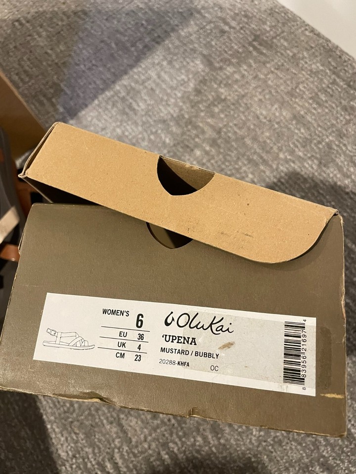 Olukai 'Upena Women's Sandals, Size 6, Mustard/Bubbly (New with Box) | eBay