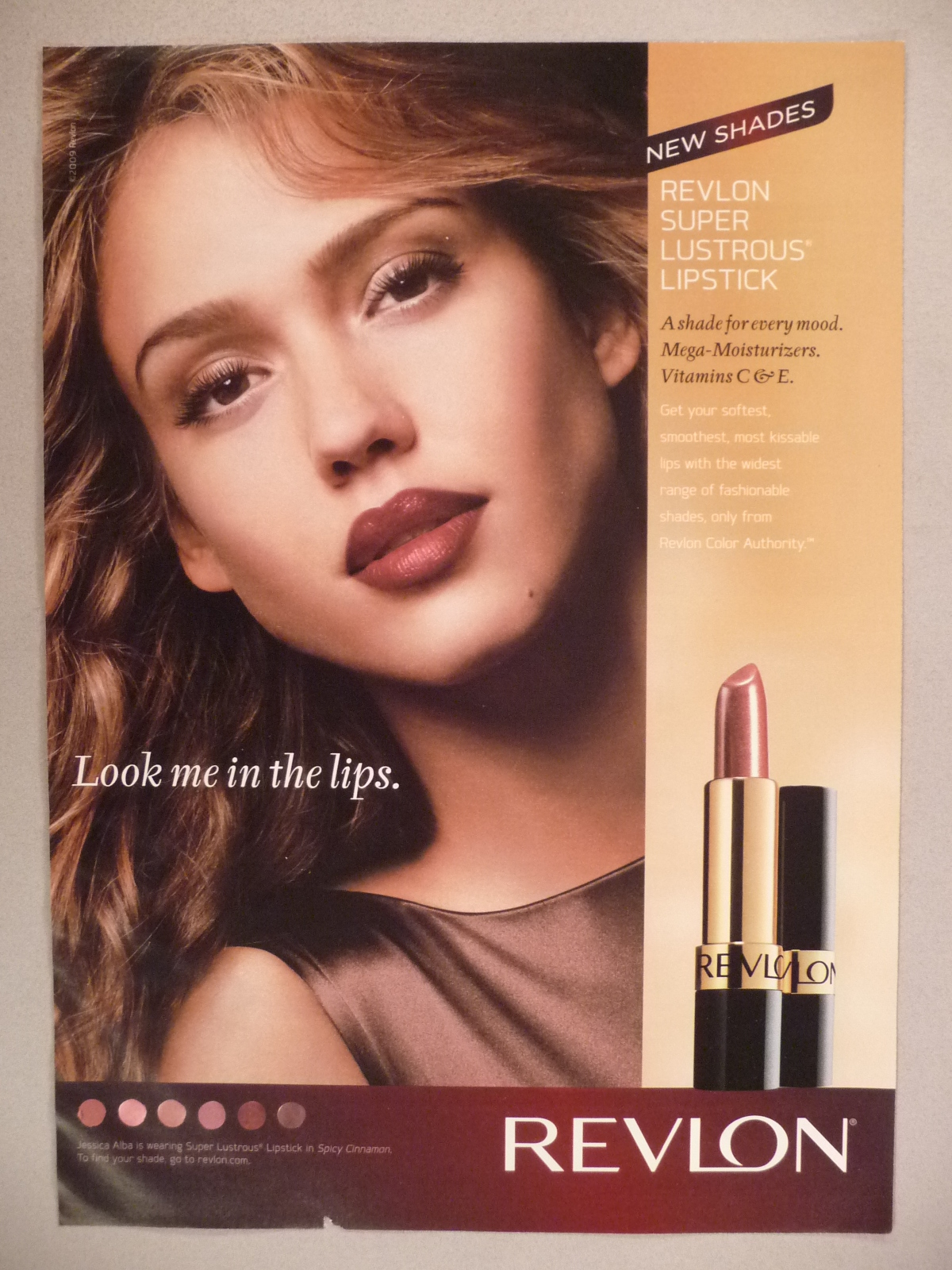 Jessica Alba for Revlon Lipstick PRINT AD - 2009 | eBay