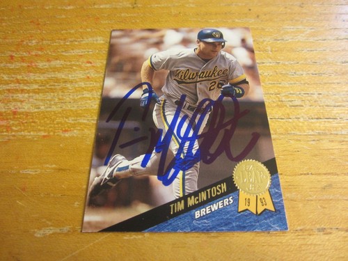 Tim McIntosh Autographed Signed 1993 Leaf #78 Trading Card MLB ...
