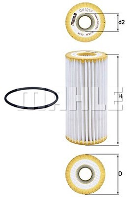 MAHLE Oil Filter For AUDI VW SEAT SKODA PORSCHE CUPRA A1 Sportback A3 ...