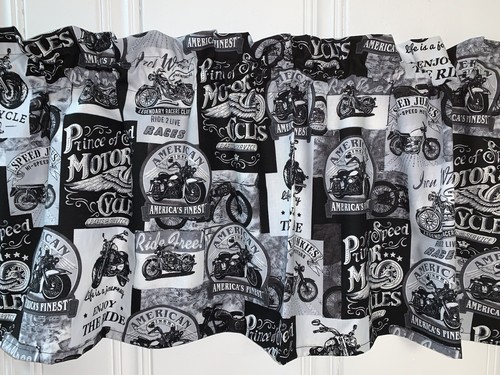Motorcycle Bike Window Valance Curtain Window Topper 42x14 RV ...