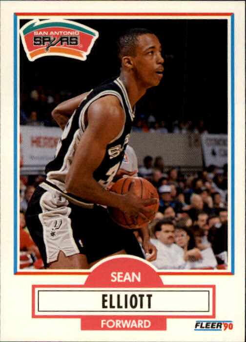 1990-91 Fleer #171 Sean Elliott Rookie San Antonio Spurs NBA Basketball ...