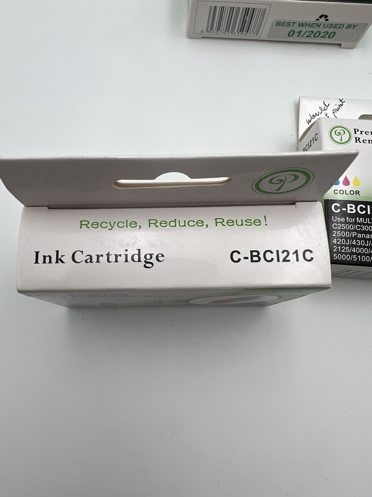 Lot Of 5 Premium Remanufactured Printer ink color C-bci21c Expired 01/ ...