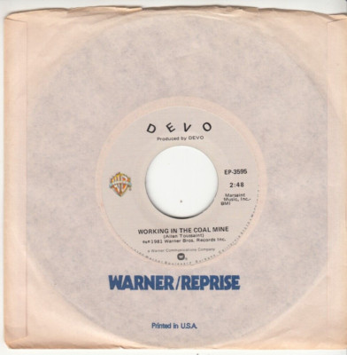 DEVO - WORKING IN THE COAL MINE - ORIGINAL WARNER BROS. 45 - GREAT ...