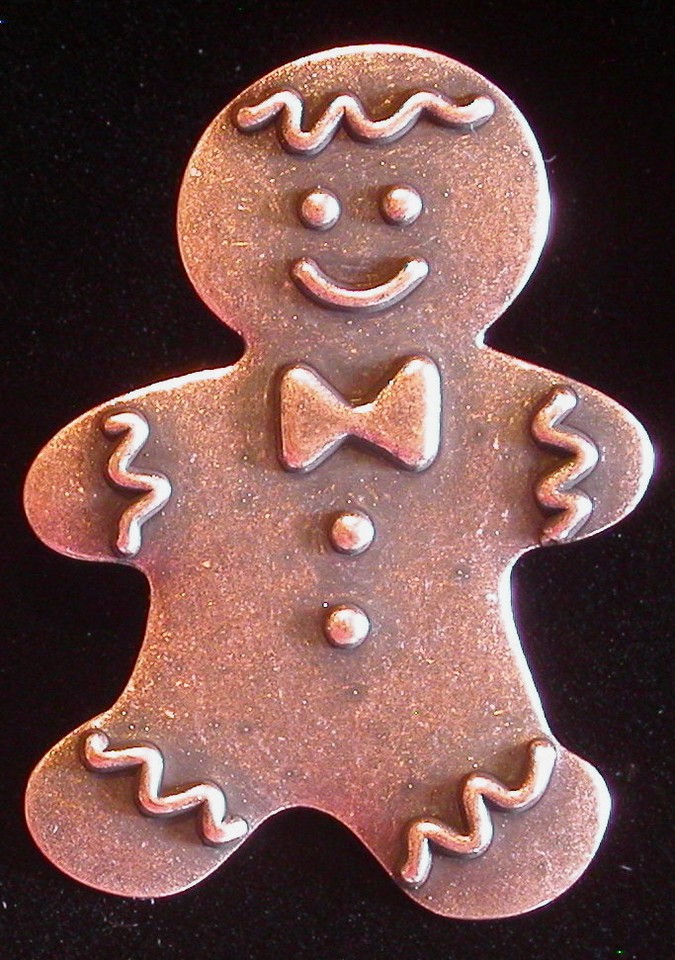 Gingerbread Man Pin Copper Ginger Bread Boy Christmas Holiday Cookie | eBay