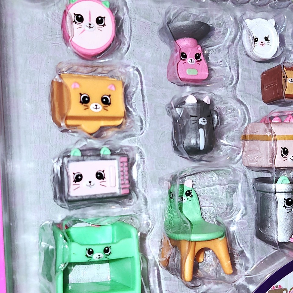 Shopkins Happy Places KITTY KITCHEN Decorators Pack Decor Petkins Set ...