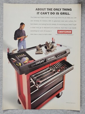 1999 Magazine Advertisement Page Craftsman Project Center Tool Box ...