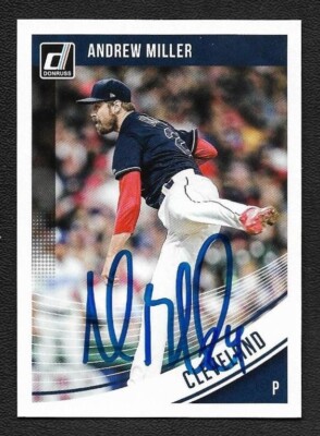 Andrew Miller Signed Autograph Auto 2018 Donruss Cleveland Indians Card ...