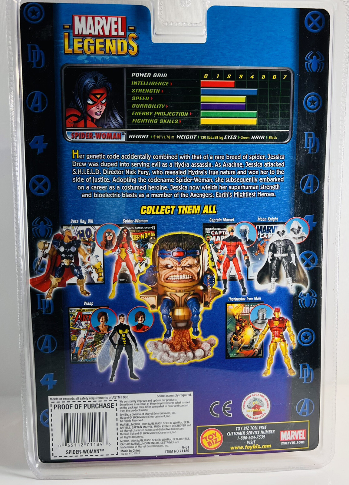 Marvel Legends Spider-Woman Modok Series Build A Figure 2006 Toybiz ...