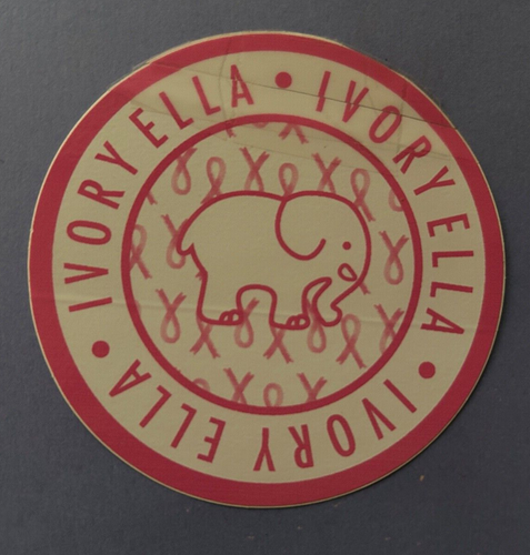 NEW Ivory Ella Breast Cancer Awareness Round Sticker | eBay