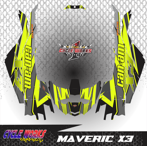 Can-am Canam Maverick X3 SEMI CUSTOM GRAPHICS KIT X11 | eBay