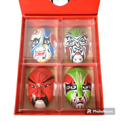 Set Of 4 Chinese Opera Facial Make-Up Masks Beijing China Collectible ...