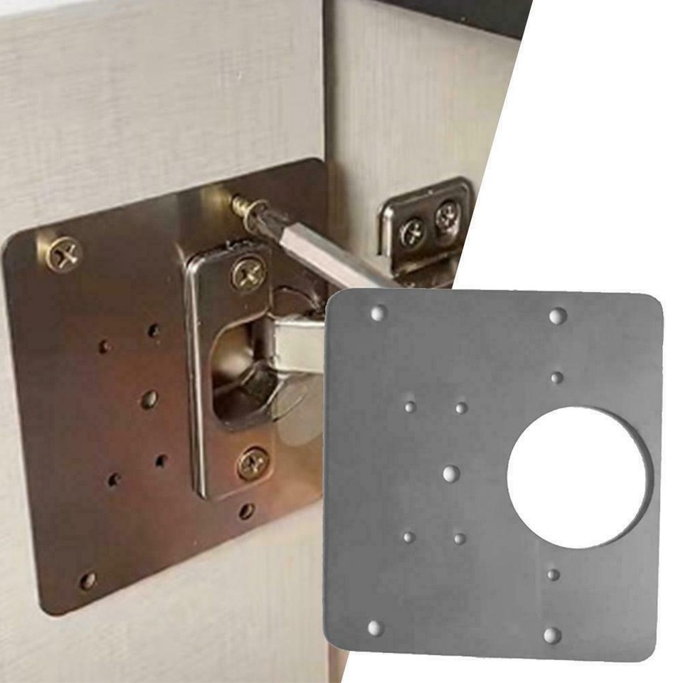 Hinge Repair Plate For Cabinet Furniture Drawer Window Plate Steel New ...