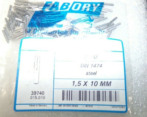 GROOVED PIN, HALF LENGTH REVERSE DIN 1474 FREE-CUTTING STEEL, pk200 1 ...