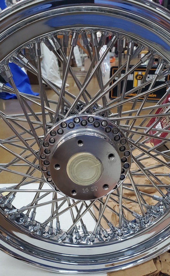 AMERICAN Wire Wheel,80 spoke wire wheel, front, single disc, Harley 84 ...