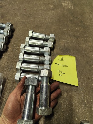 2- China Mini Excavator 30mm Bucket Pin Bolt 5" Attachment M27 110mm ...