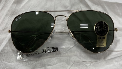 Ray-Ban Sunglasses RB3025 Aviator Classic Gold Frame Green Lenses 58mm Unisex | eBay