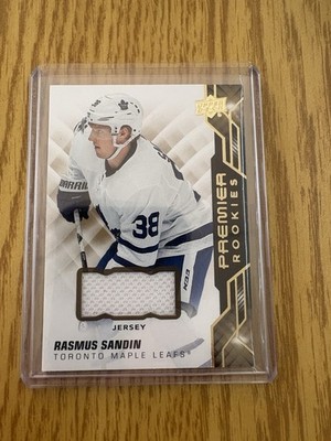 2019-20 Upper Deck Premier “Rookie Jersey” Rasmus Sandin #63 | eBay