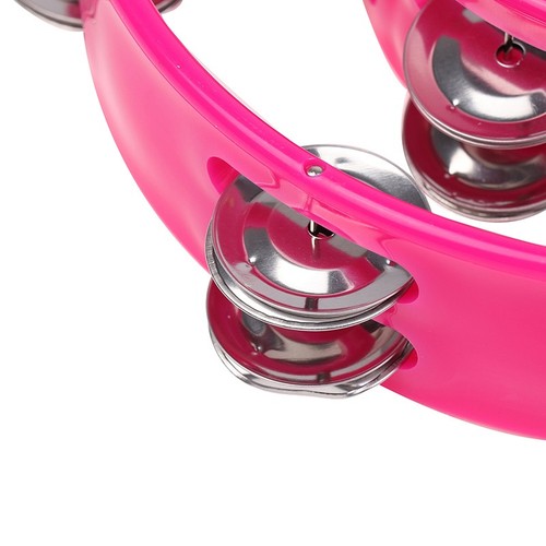 Hand Bell Double Row Rattle Orff Tambourine Double Layer Handle Jingle ...