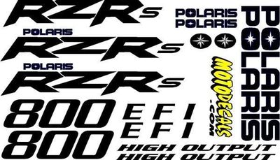 Stickers Decal Graphics RZR800s RZR 800 Fender Plastic Hood Sides Kit ...
