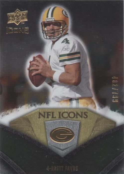 2008 Upper Deck Icons - Nfl Icons Brett Favre #NFL8 Silver /799 for ...