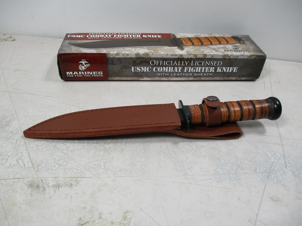 g77) United Cutlery Marines USMC Combat Fighting Knife W/Sheath New ...