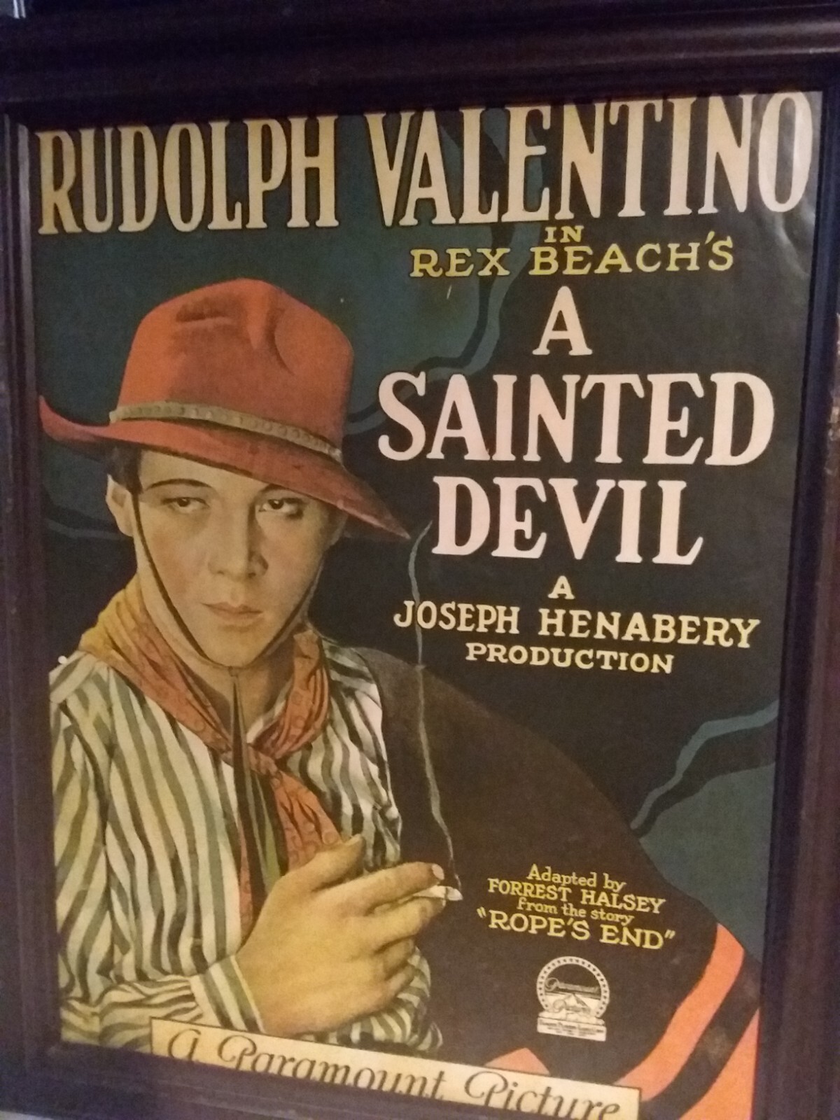 Vintage "A Sainted Devil" Print Poster Rudolf Valentino - Framed | eBay